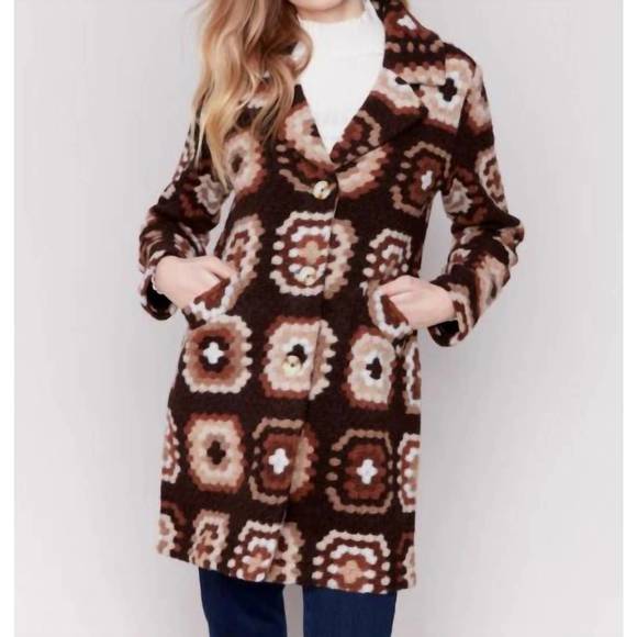 CHARLIE B | Jackets & Coats | New Charlie B Crochet Coat In Chocolate ...
